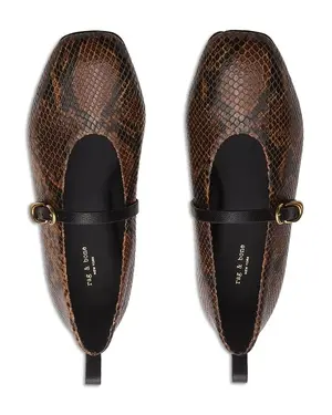 Rag & Bone Spire Embossed Leather Mary Janes