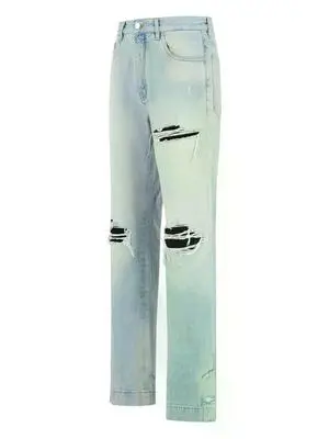 Amiri Distressed-effect Flared Jeans - Blue