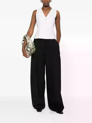 Max Mara V-neck Button Vest - Neutrals