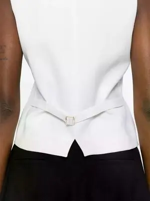 Max Mara V-neck Button Vest - Neutrals