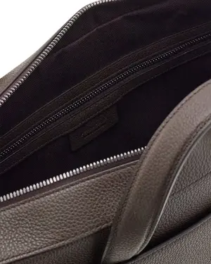 FERRAGAMO Leather Briefcase - T.moro