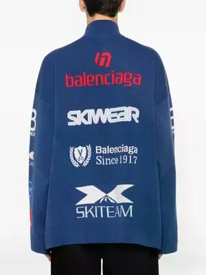 Balenciaga Sponsor Jacquard Turtleneck Sweater