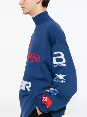 Balenciaga Sponsor Jacquard Turtleneck Sweater