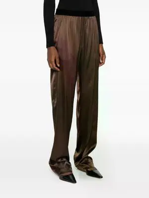TOM FORD Logo-embroidered Trousers - Brown