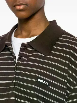 ROTATE BY BIRGER CHRISTENSEN Long-sleeve Polo Shirt - Brown