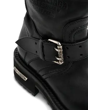 Balenciaga Venom Buckle Boots - Black/silver