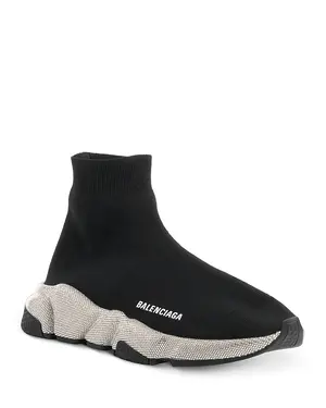 Balenciaga Speed Knit Rhinestone Sneakers