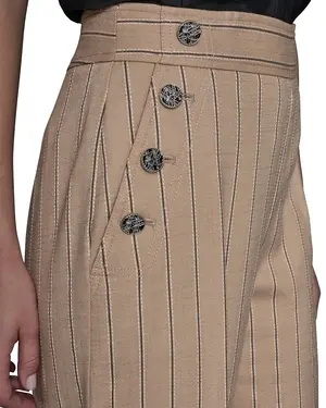 Karl Lagerfeld Paris Stripe Straight Leg Pants