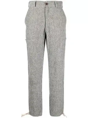 Marané Ash Organic Cotton Mélange Effect Cropped Trousers