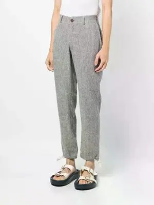 Marané Ash Organic Cotton Mélange Effect Cropped Trousers