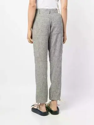 Marané Ash Organic Cotton Mélange Effect Cropped Trousers