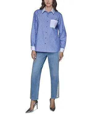 Karl Lagerfeld Paris Striped Button-down Shirt