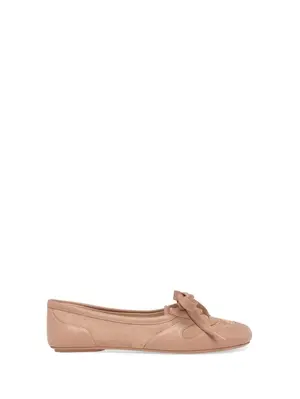 GIANVITO ROSSI Vault Ballerinas - Pink Nappa And Suede