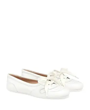 GIANVITO ROSSI Vault Ballerinas - White Leather