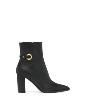 GIANVITO ROSSI Granada Booties - Black Calf Leather