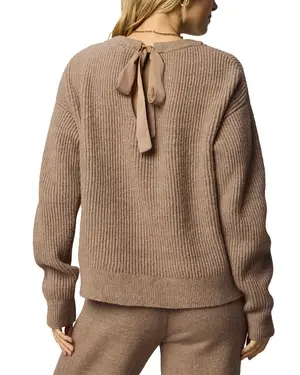 Splendid Satin Tie Sweater