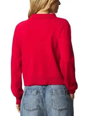 Splendid Phoebe Polo Sweater - Rouge