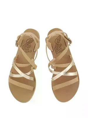 ANCIENT GREEK SANDALS Crossover Leather Sandals - Neutrals