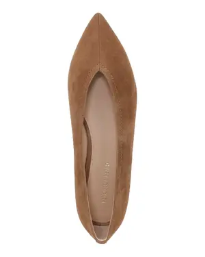 Veronica Beard Bancroft Pointed Flats - Chestnut