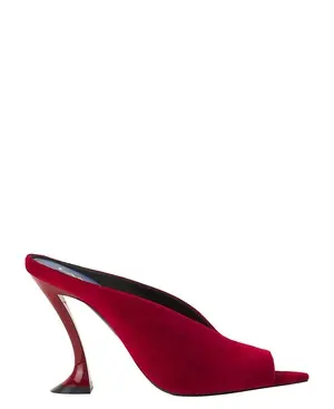 LANVIN Midnight Step Mule - Red