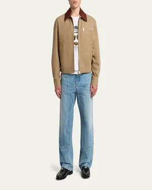 Versace Leather Collar Blouson Jacket