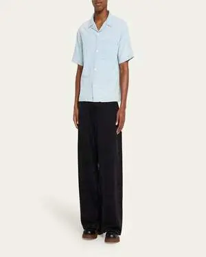 FRAME Short-sleeve Camp Collar Shirt