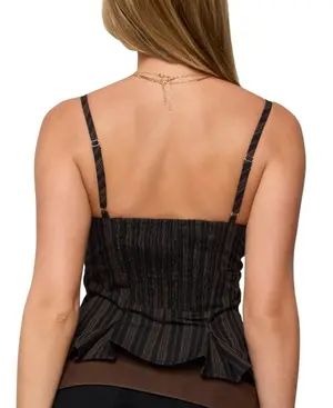 EDIKTED Kiya Striped Peplum Top