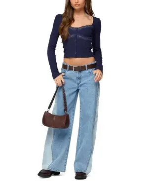 EDIKTED Lacey Long Sleeve Top