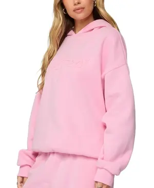 EDIKTED Fleece Hoodie - Pink