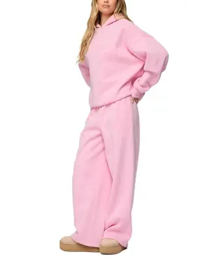 EDIKTED Fleece Hoodie - Pink