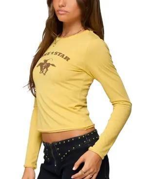 EDIKTED Lone Star Long Sleeve T-shirt