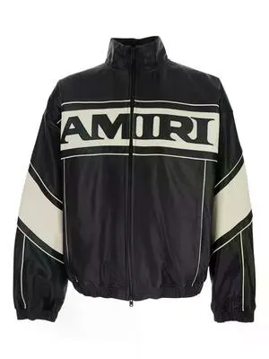 Amiri Logo-print Leather Jacket