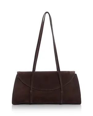 REFORMATION Elena Leather Shoulder Bag - Boss Suede