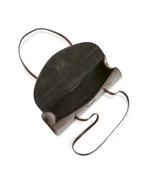 REFORMATION Elena Leather Shoulder Bag - Chestnut