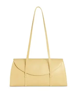 REFORMATION Elena Leather Shoulder Bag - Custard
