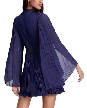 Alice + Olivia Aurelie Pleated Mini Dress