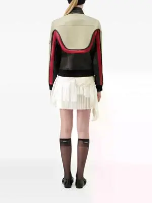 Coperni C-logo Panelled Leather Jacket - Neutrals