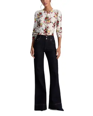 Alice + Olivia Carson Crewneck Cardigan Sweater