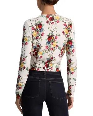 Alice + Olivia Carson Crewneck Cardigan Sweater