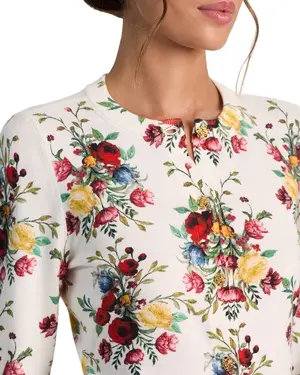 Alice + Olivia Carson Crewneck Cardigan Sweater