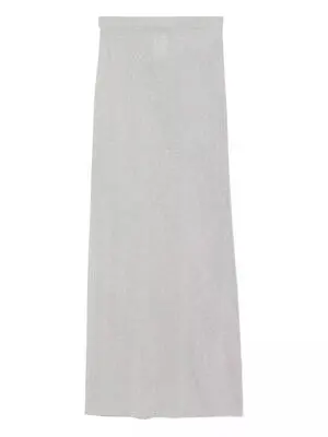 TOM FORD Sequin-embellished Ribbed Maxi Skirt - Grey