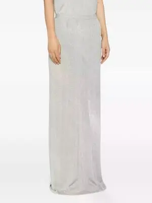TOM FORD Sequin-embellished Ribbed Maxi Skirt - Grey