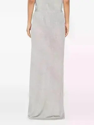 TOM FORD Sequin-embellished Ribbed Maxi Skirt - Grey