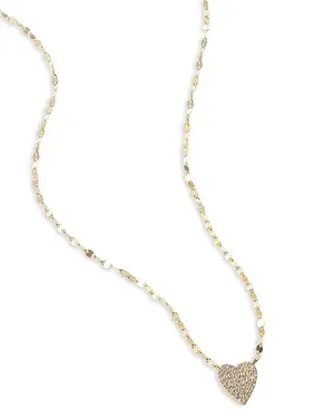 Lana Jewelry Diamond Pave Heart Pendant Necklace In 14k Yellow - Gold
