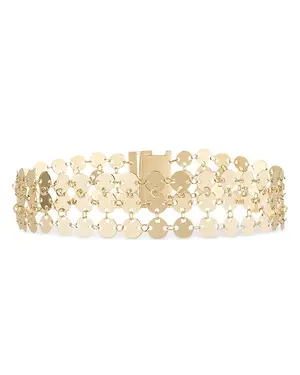 Lana Jewelry Laser Chainmail Triple Row Bracelet - Gold
