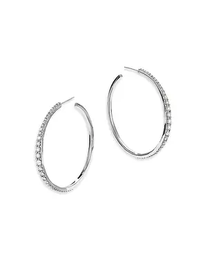 Lana Jewelry Jewelry 14k Diamond Hoop Earrings - White Gold
