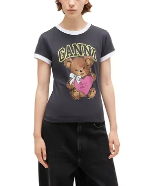 Ganni Logo T-shirts For Women
