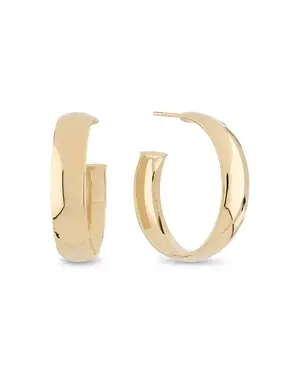 Lana Jewelry 14k Yellow Wide Hoop Earrings - Gold