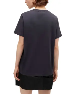 GANNI Rose Logo Graphic Tee - Phantom