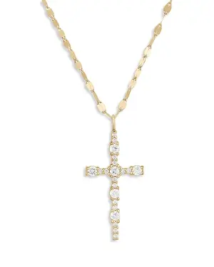 Lana Jewelry 14k Yellow Diamond Cross Pendant Necklace 0.58 Tcw - Gold